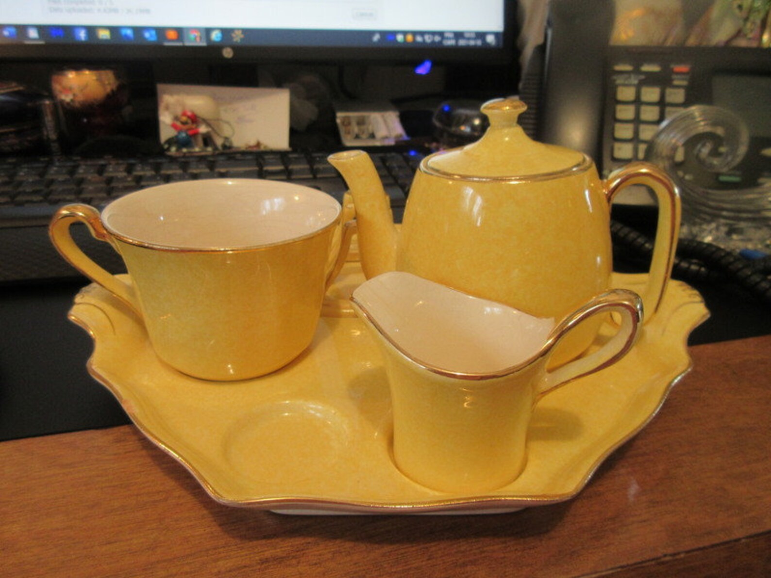 25 Tea Set Of 8 Pieces Royal Winton Grimwades Yellow England Etsy