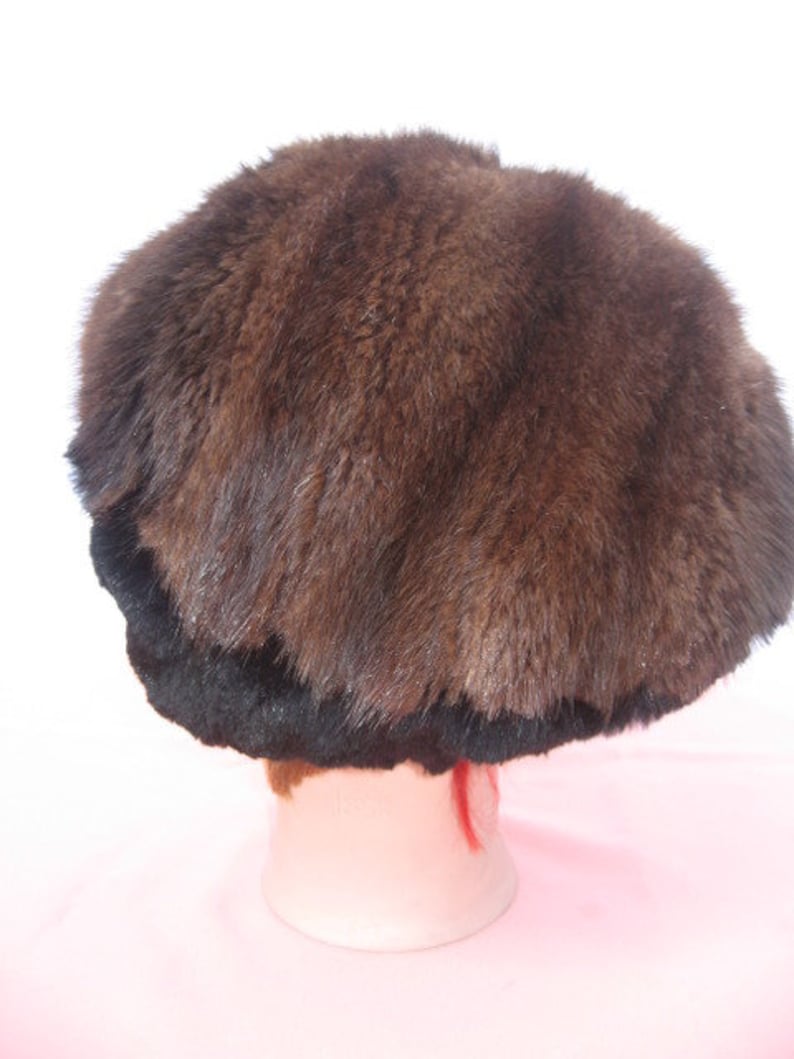 A3 Men Women Beret Beanie Hat Muskrat Sheared Black Muskrat & - Etsy