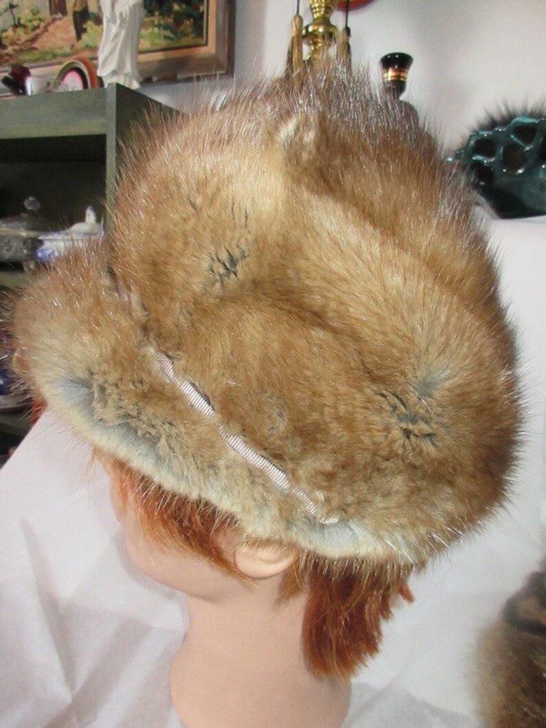 P17 Men Women Real Muskrat Fur Hat Petite Calotte Size - Etsy