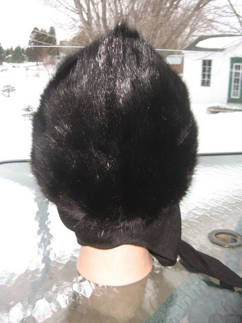 W26 Men Women Cute Fedora Beanie Muskrat Fur Hat Black - Etsy