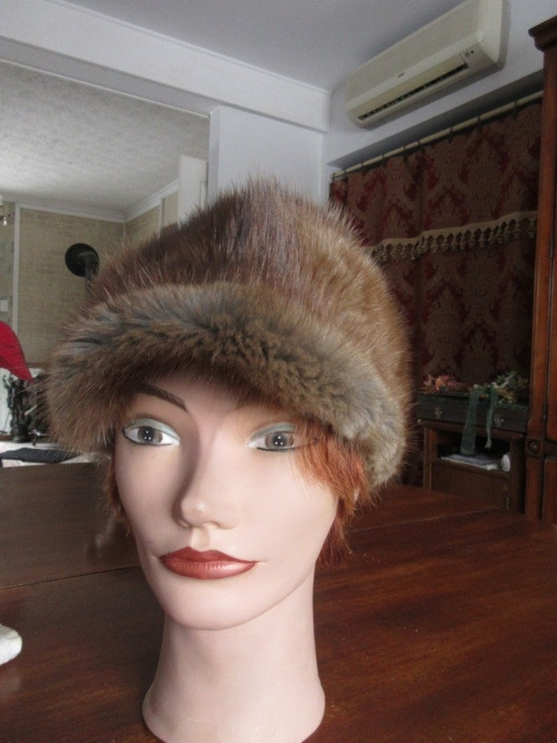 P17 Men Women Real Muskrat Fur Hat Petite Calotte Size - Etsy
