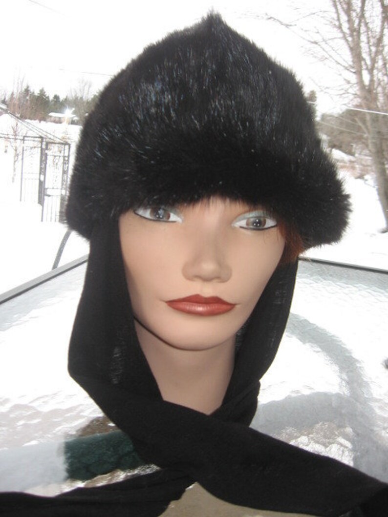 W26 Men Women Cute Fedora Beanie Muskrat Fur Hat Black - Etsy
