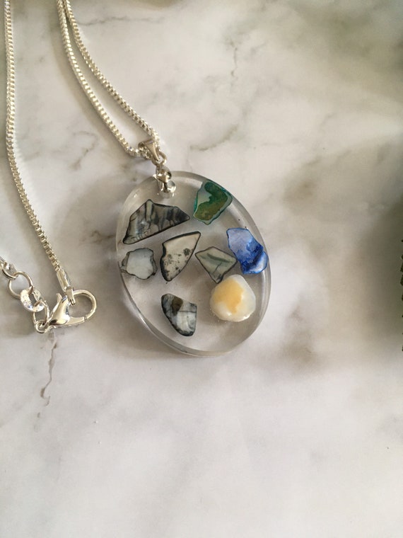 Shell Jewelry Resin Necklaces One of a Kind Unique Gifts | Etsy