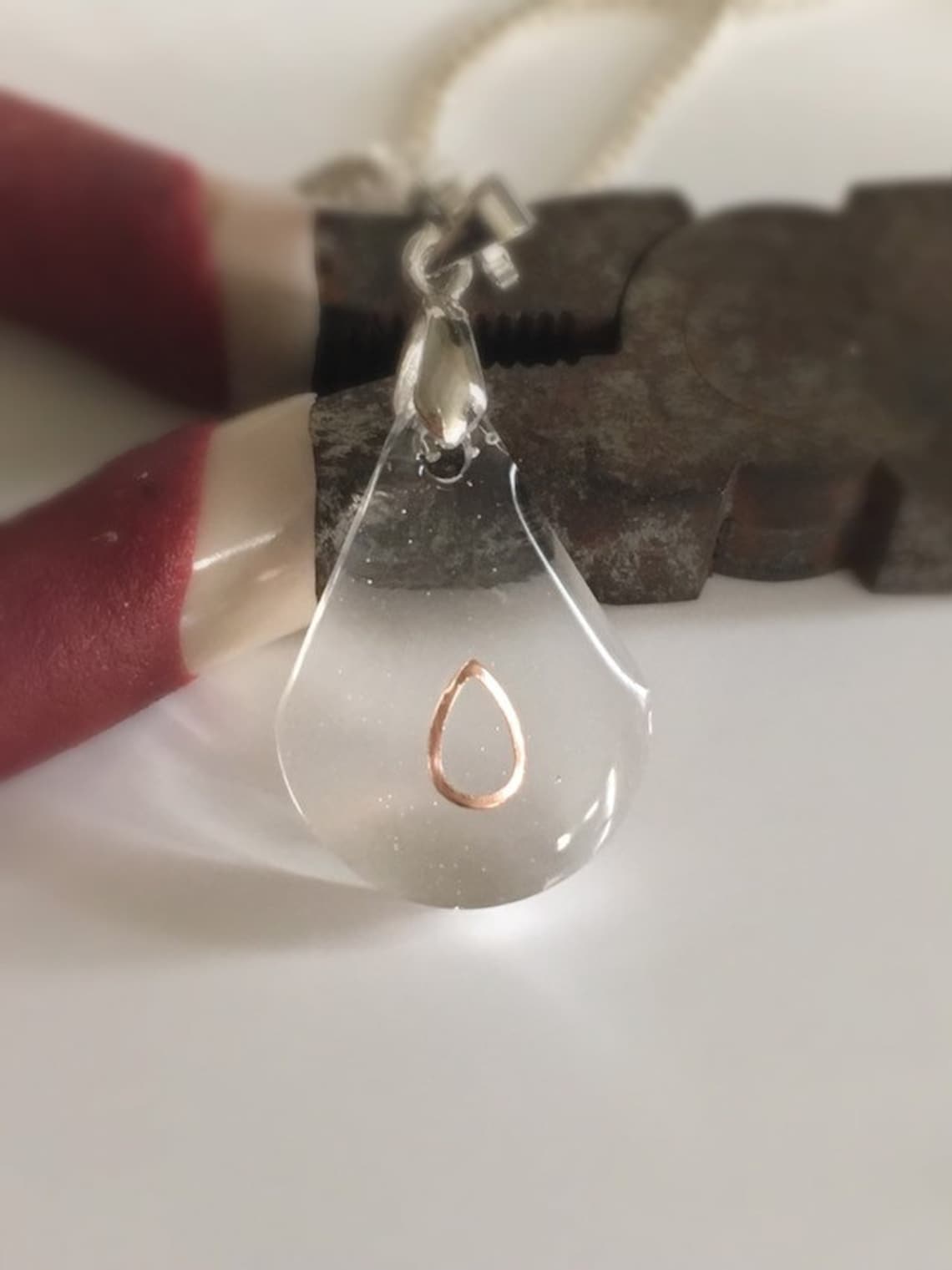Teardrop Necklace, Sympathy Gift, Teardrop Pendant, Minimalist Necklace ...