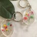 Floral Keychain, Real Pressed Flower, Flower Keychain, Keyring ...