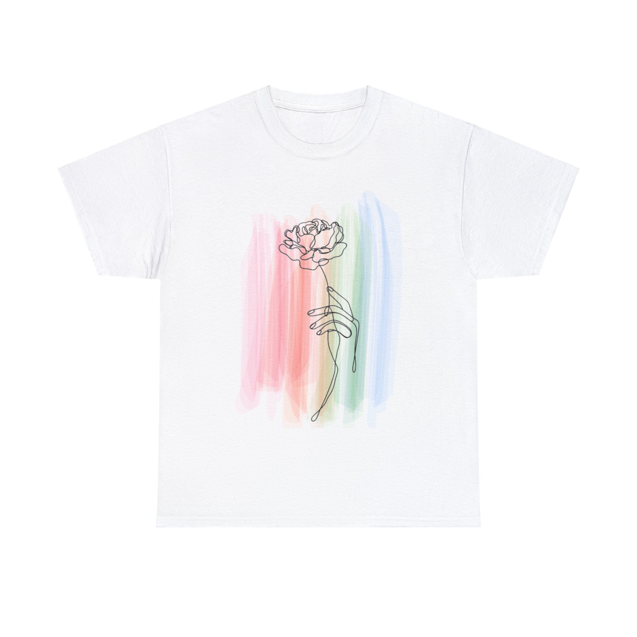 Rainbow Watercolor, Floral Rainbow, Cute Tshirt, Handpicked Flower ...