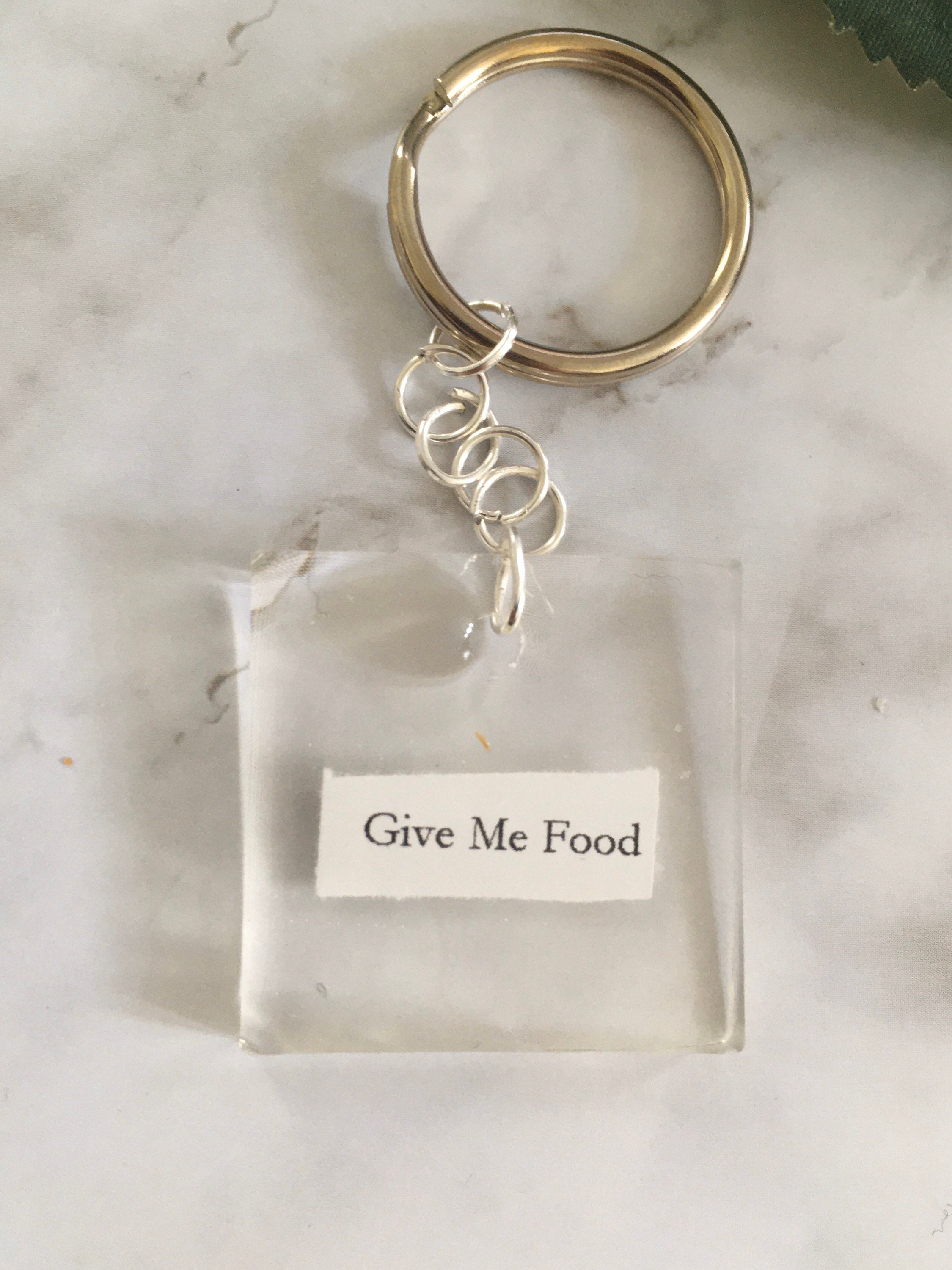 Give Me Food, Hungry Keychain, Phrase Gifts, Handmade Keychain, Emotion ...