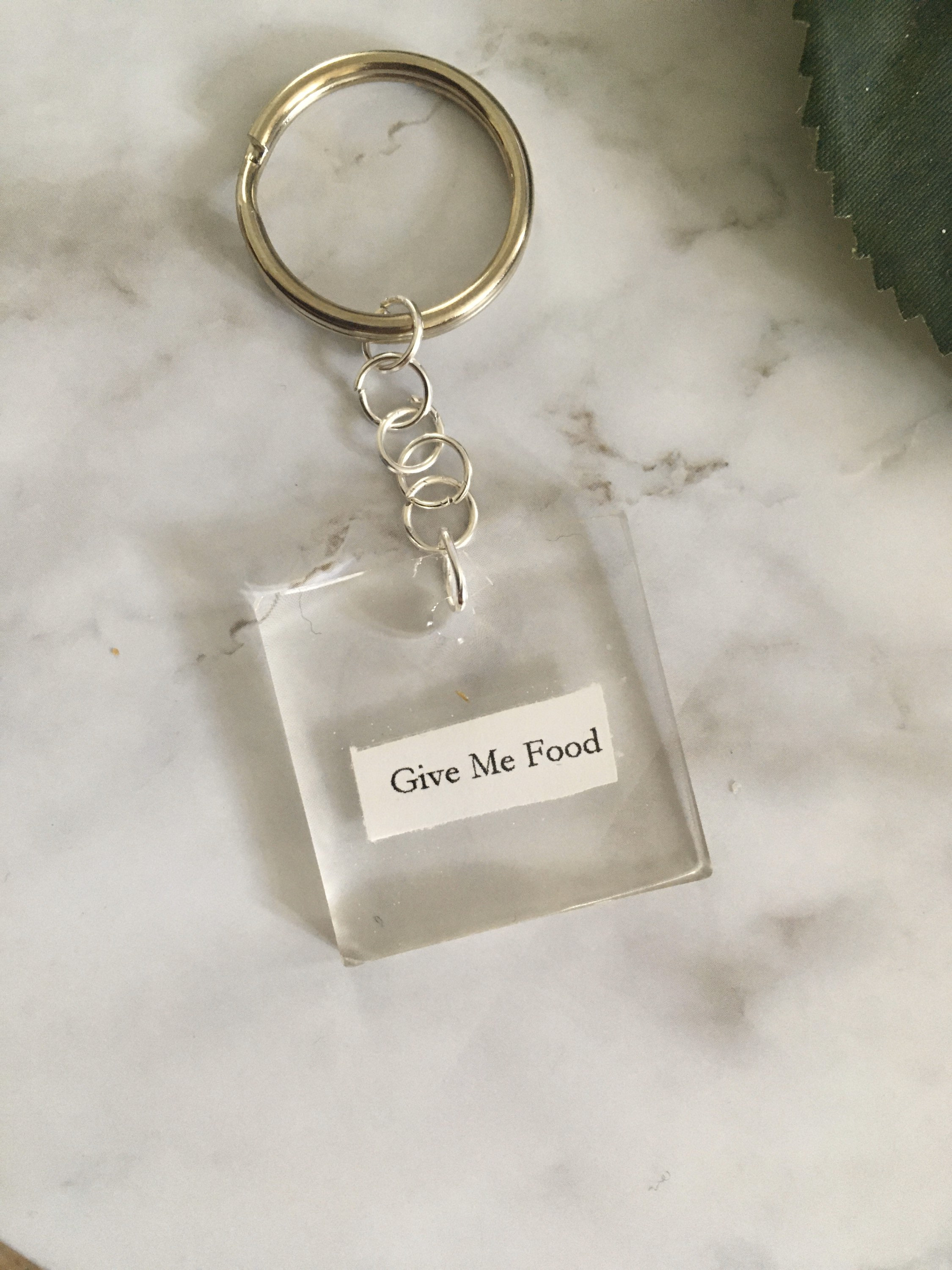 Give Me Food, Hungry Keychain, Phrase Gifts, Handmade Keychain, Emotion ...
