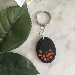 Fall Leaf Keychain, Shimmering Keychain, Keyring, Handmade Car Vehicle ...