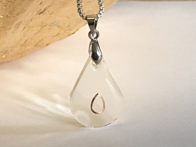 Teardrop Necklace, Sympathy Gift, Teardrop Pendant, Minimalist Necklace ...
