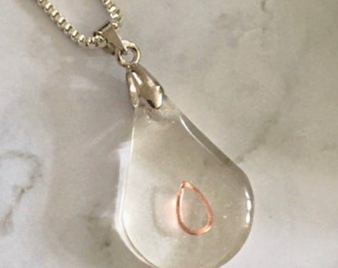 Teardrop Necklace Sympathy Gift Teardrop Pendant Minimalist - Etsy