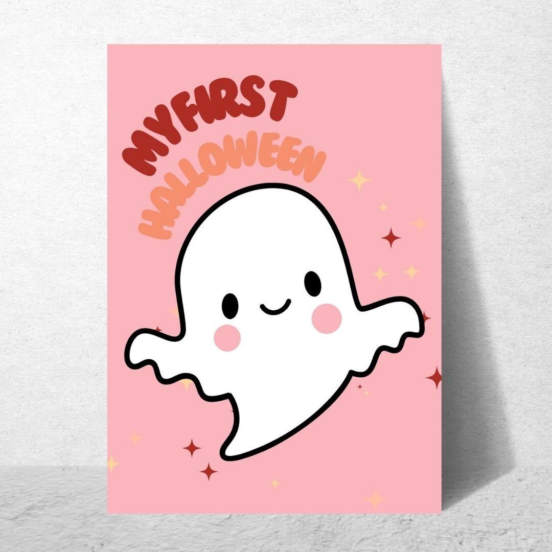 My First Halloween Milestone Card | Baby's First Halloween Printable ...