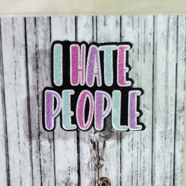 I Hate People Badge - Etsy