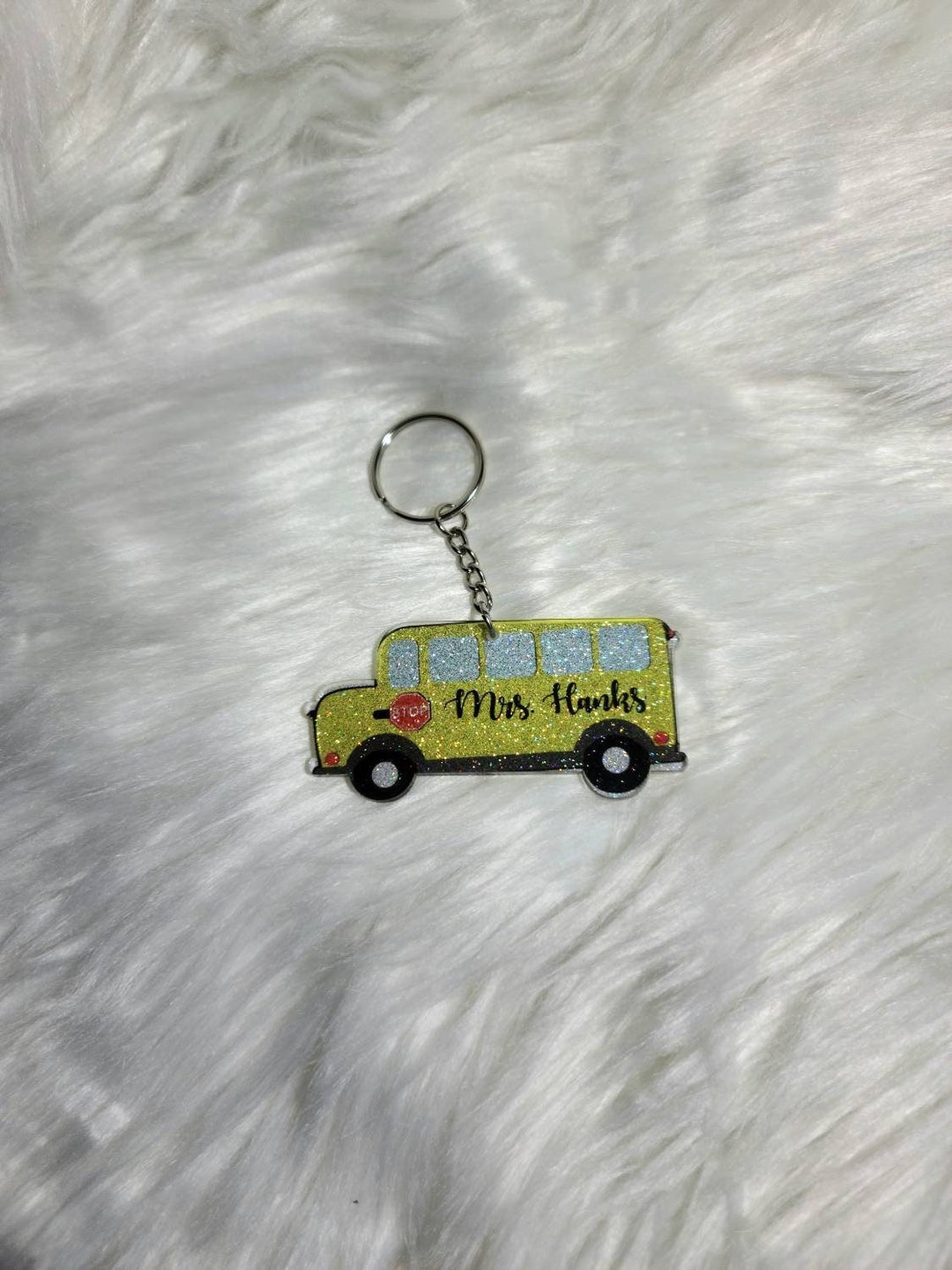 School Bus Keychain- Bus Driver Key Chain- School- School Bus ...