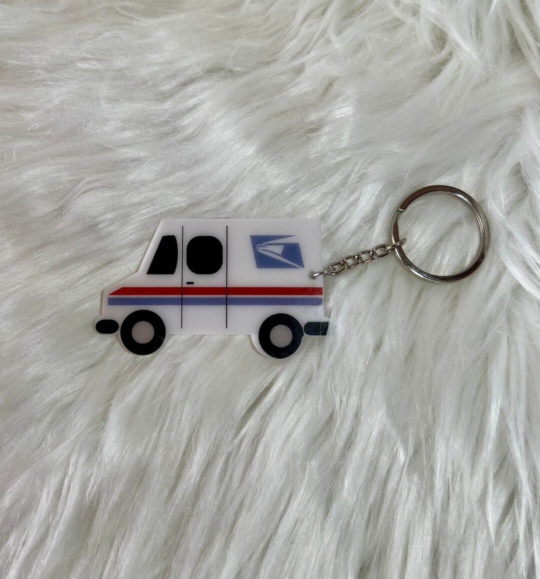 Mail Truck Keychain - Etsy