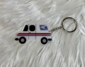 Mail Truck Key Chain, Usps Keychain, Postal Worker Gift, Postal Truck ...