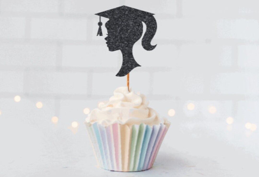 Graduation Cap Cupcake Topper, Cupcake Topper, Cute Cake Topper, Party ...