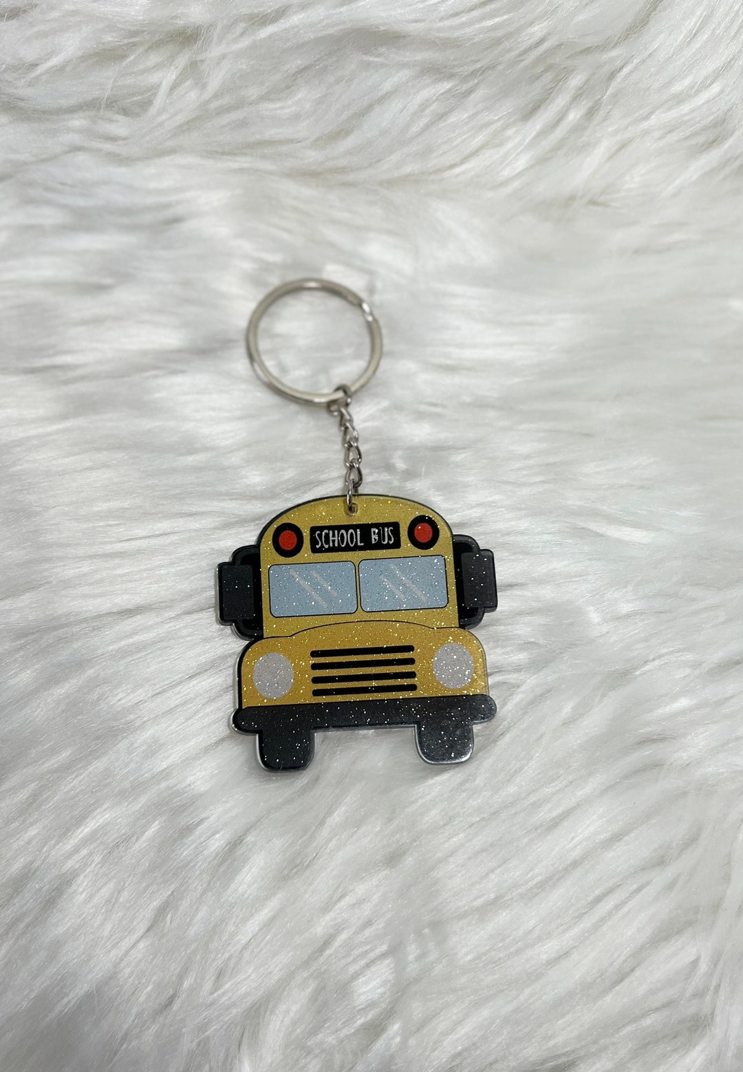 School Bus Front Keychain- Bus Driver Key Chain- School- School Bus ...