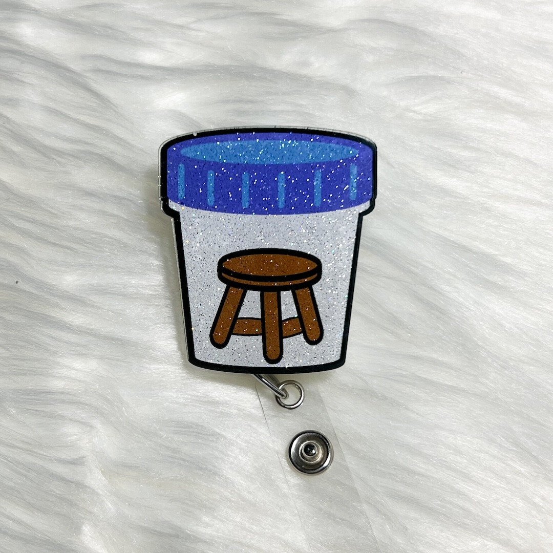 Stool Sample Badge Reel, Gastro Badge Reel, Nurse Badge Reel, Specimen ...