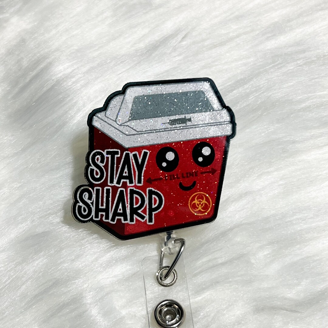 Stay Sharp Badge Reel, Phlebotomy Badge Reel, Veins, Phlebotomist Badge ...