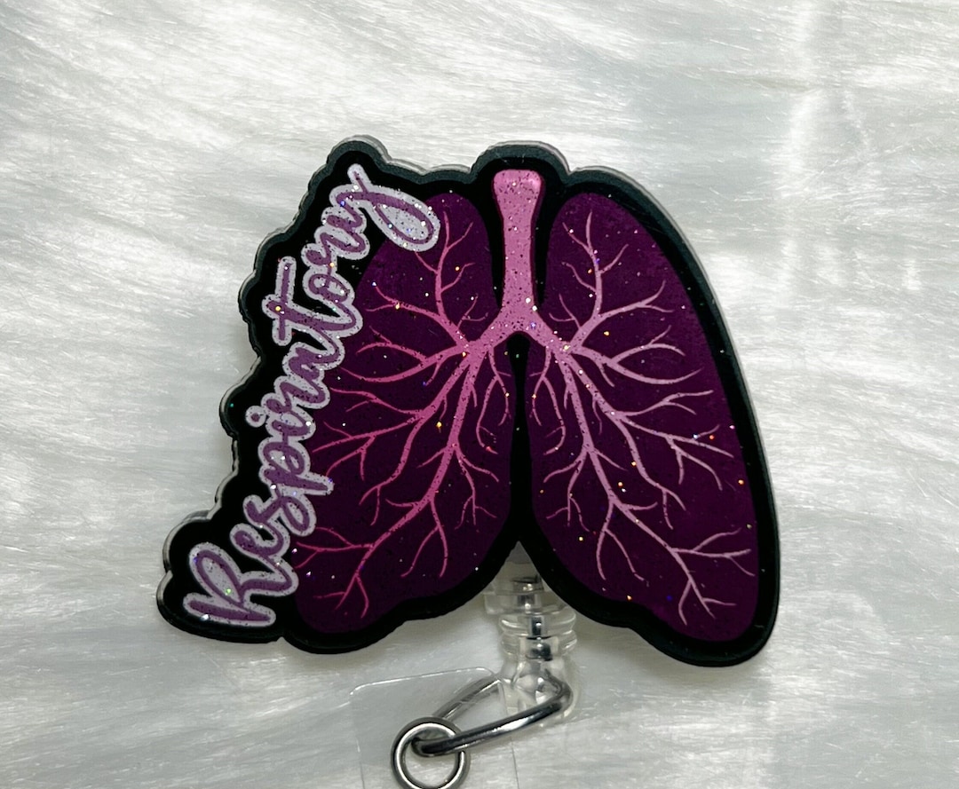 Respiratory Lungs Badge Reel, Lungs Badge Reel, RRT Badge Reel, RT ...