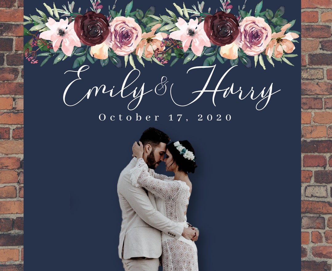 Wedding Backdrop for Reception,fall Wedding Decor, Navy Wedding Decor ...