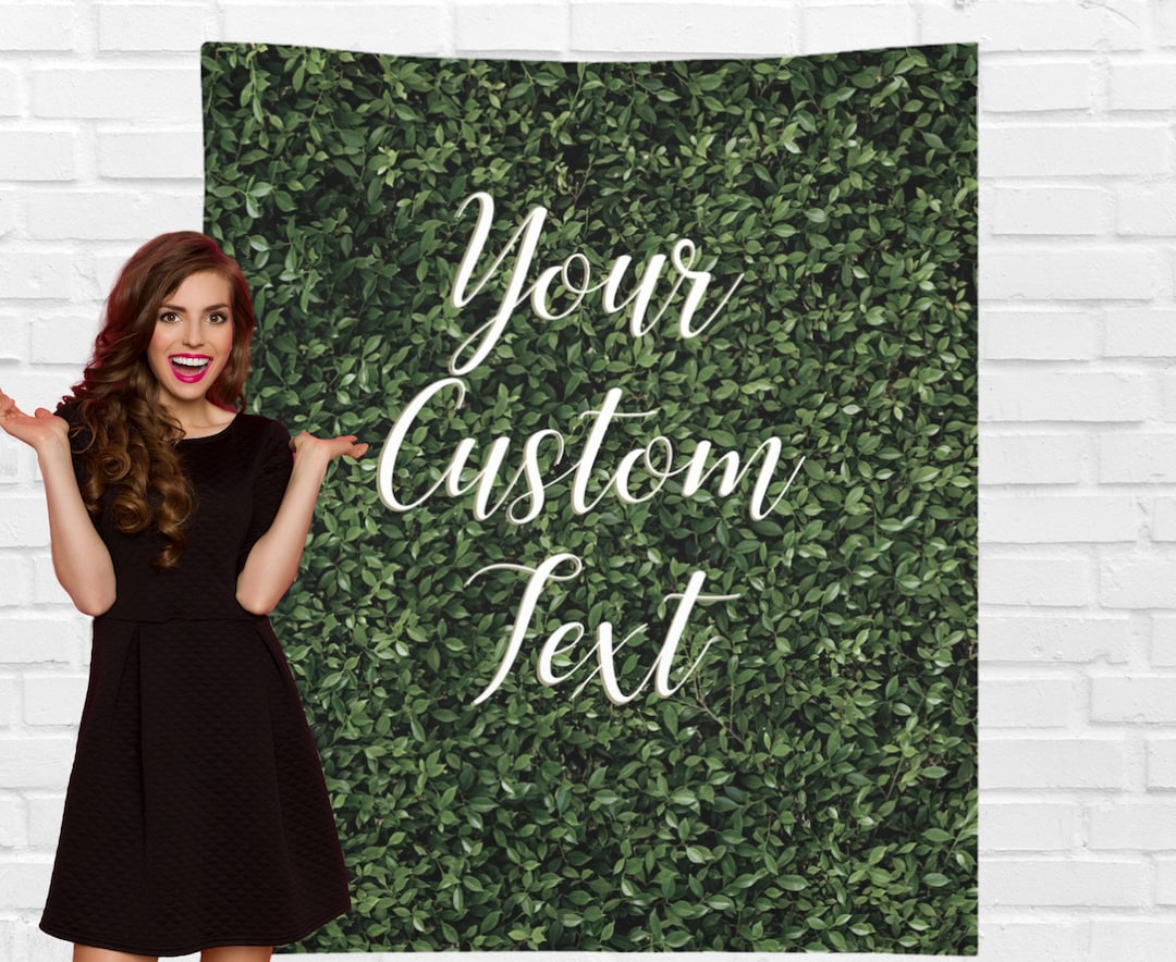 Grass Wall, Hedge Wall Sign, Hedge Wedding Backdrop, Custom Banner ...