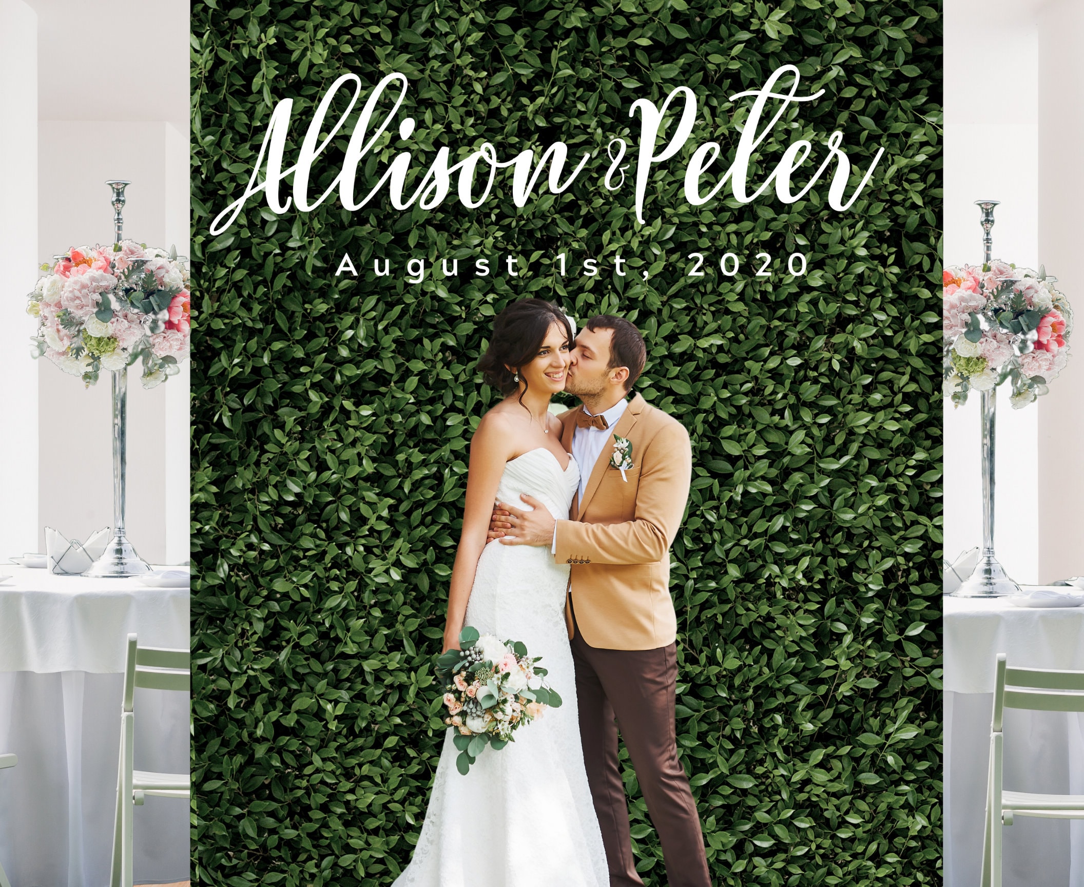 Hedge Wall Sign Hedge Wedding Backdrop Spring Wedding Decor | Etsy