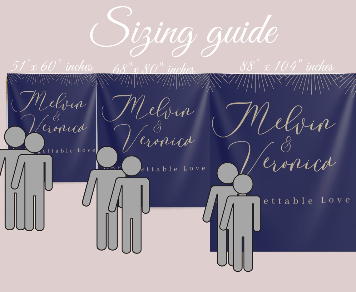 Wedding Photo Backdrop, Navy Wedding Decor, Wedding Backdrop for ...