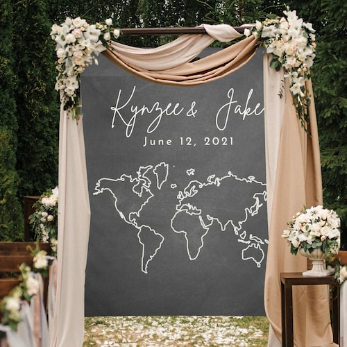 Travel Theme Bridal Shower Photo Booth Backdrop Engagment - Etsy