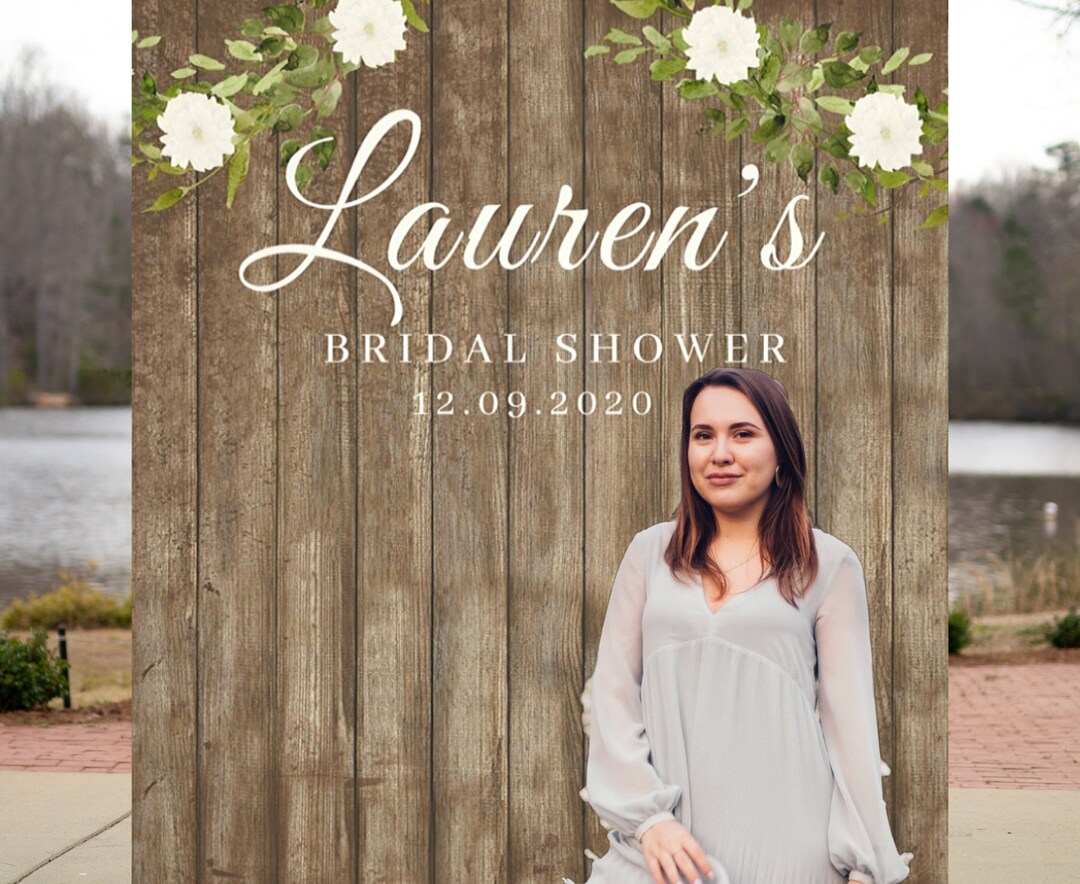 Rustic Bridal Shower Decorations, Photo Booth Backdrop, Rustic Bridal ...