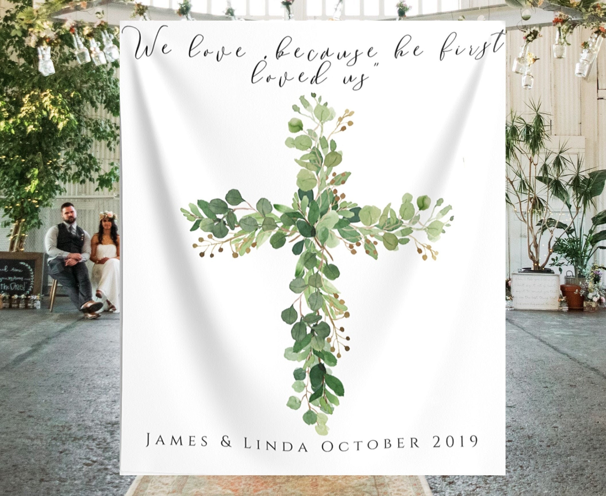 Christian Wedding Photo Booth Backdrop Wedding Backdrop for | Etsy
