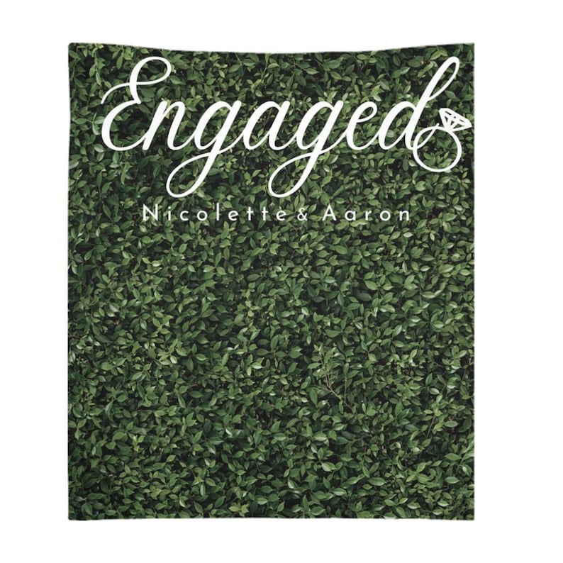 Engagement Banner Hedge Wall Sign Hedge Wedding Backdrop - Etsy