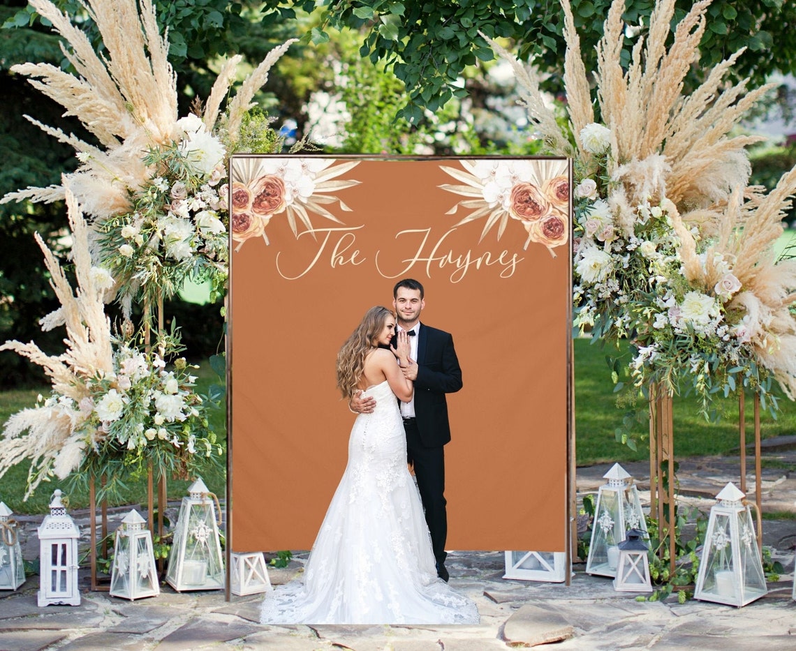 Terracotta Wedding, Terracotta Wedding Decor, Photo Booth Backdrop ...