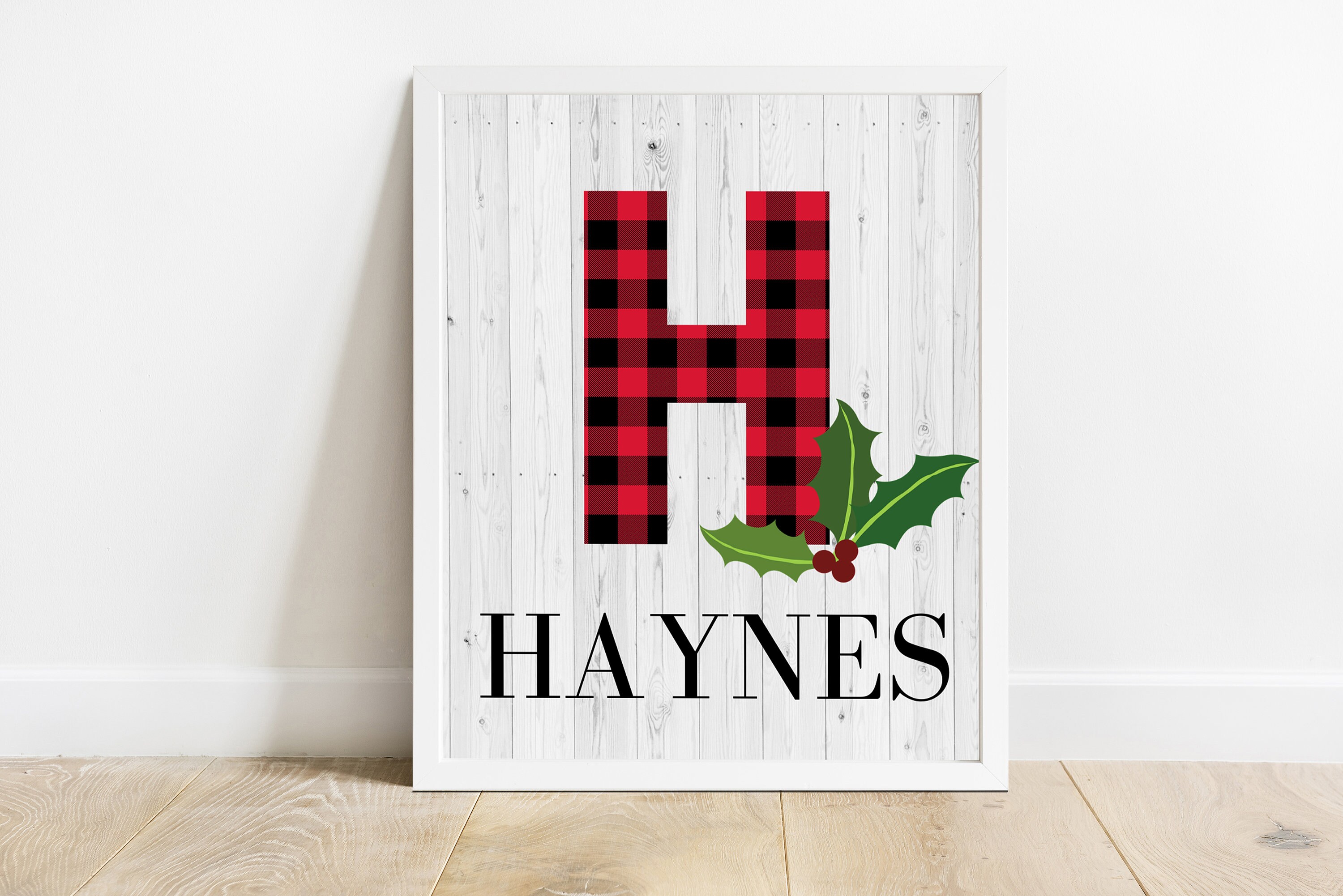 Buffalo Plaid Christmas Decor, Personalized Christmas Sign ...