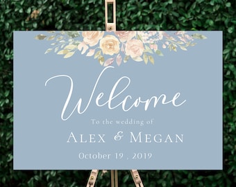 Dusty Rose Welcome Sign Wedding - Etsy
