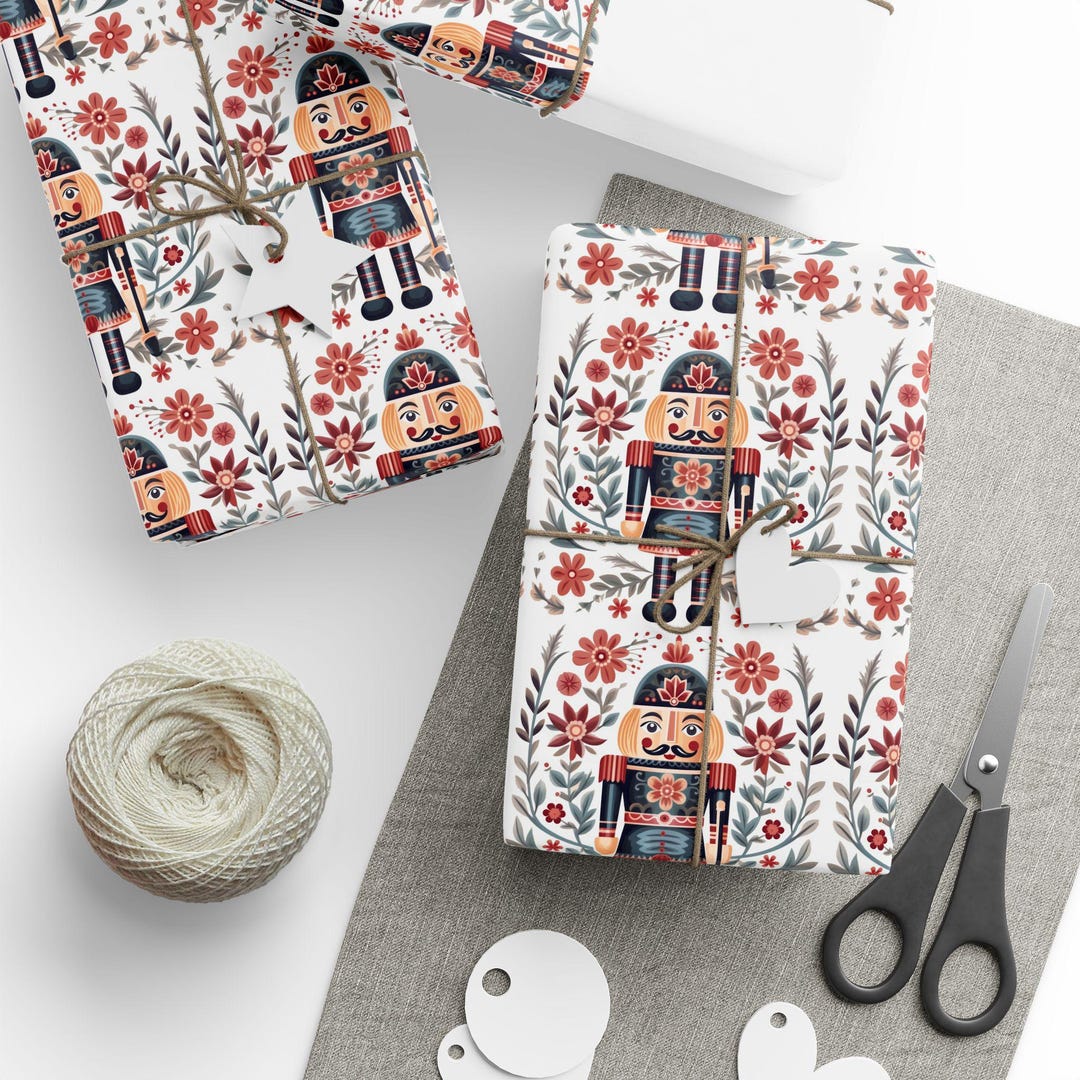 Nutcracker Wrapping Paper, Christmas Wrapping Paper Rolls, Nutcracker ...
