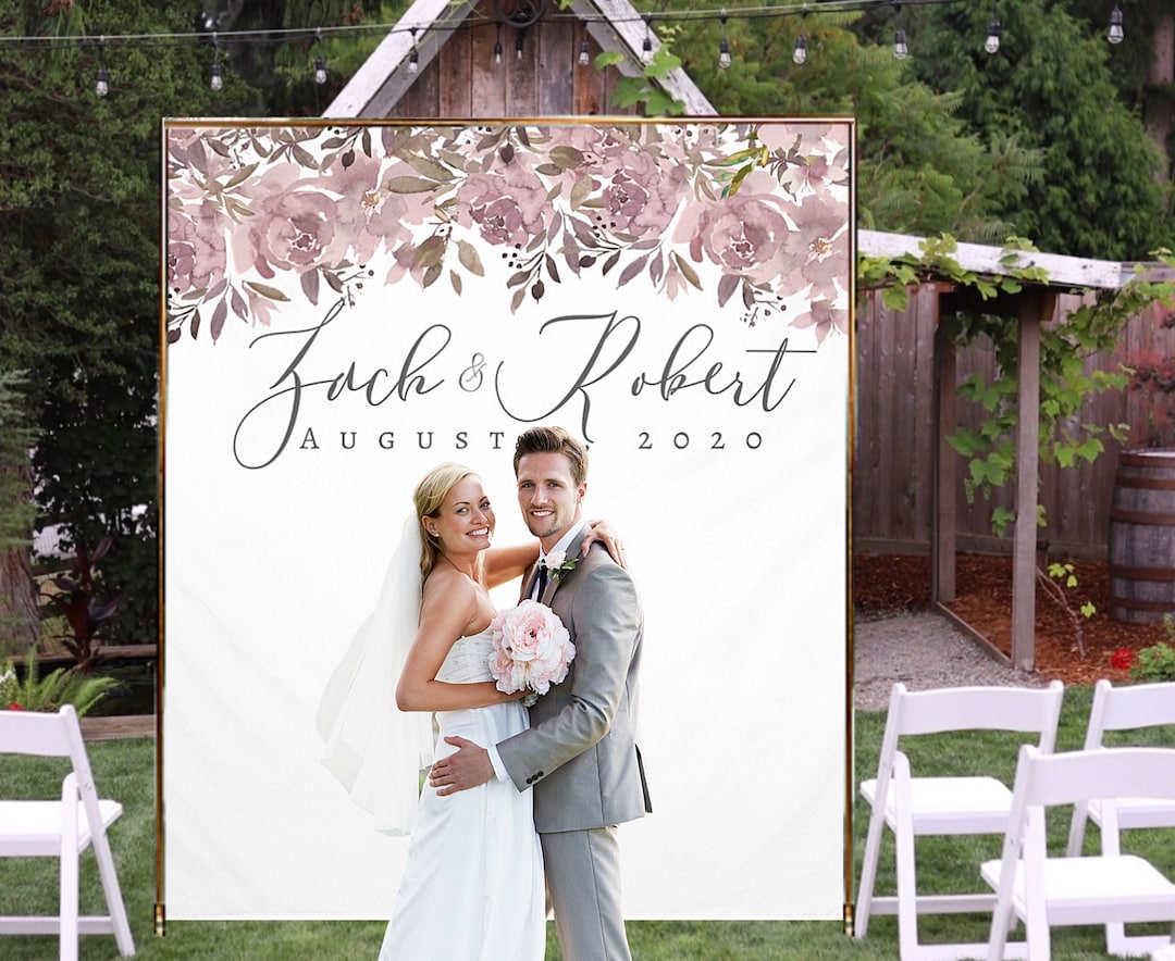 Mauve Wedding Decor, Wedding Backdrop for Reception, Photo Booth ...