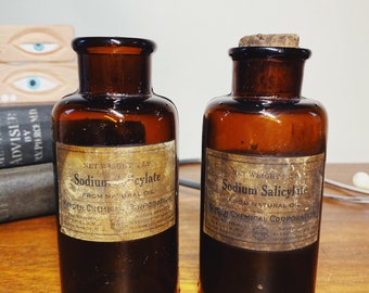Antique Chemical Bottles - Etsy