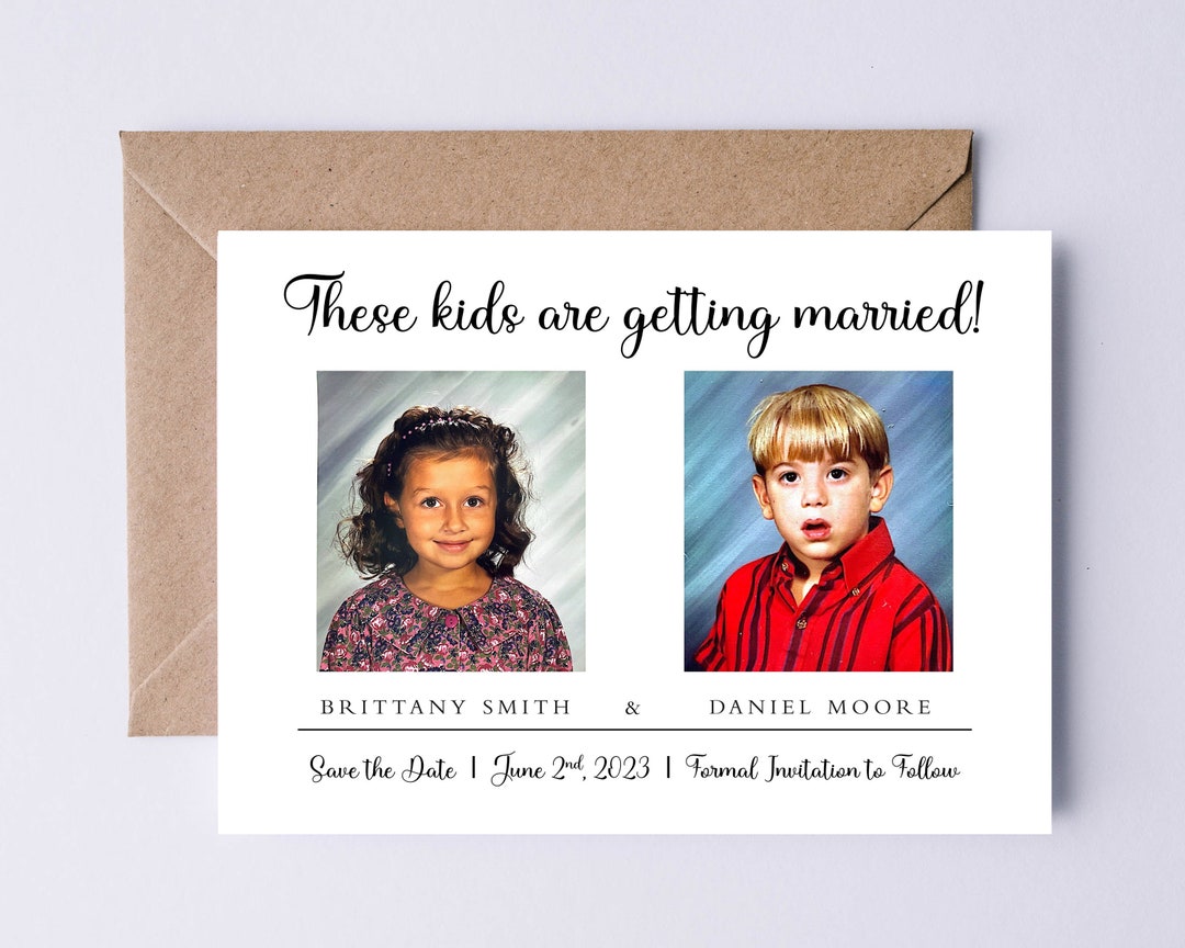 These Kids Are Getting Married Save the Date, Printable Invitation ...