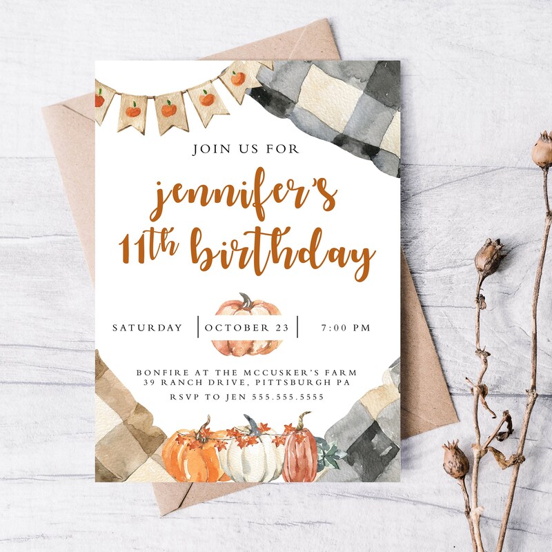 Fall Invitations - Etsy