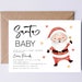 Santa Baby Shower Invitation, Printable Invitation, Holiday Baby Shower ...