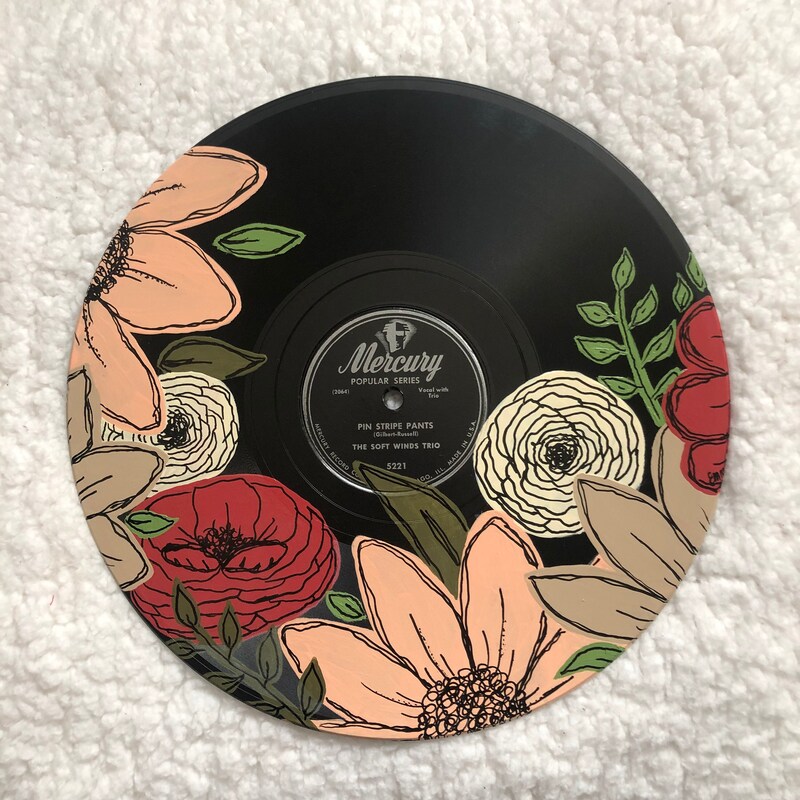 Painted Record - Etsy