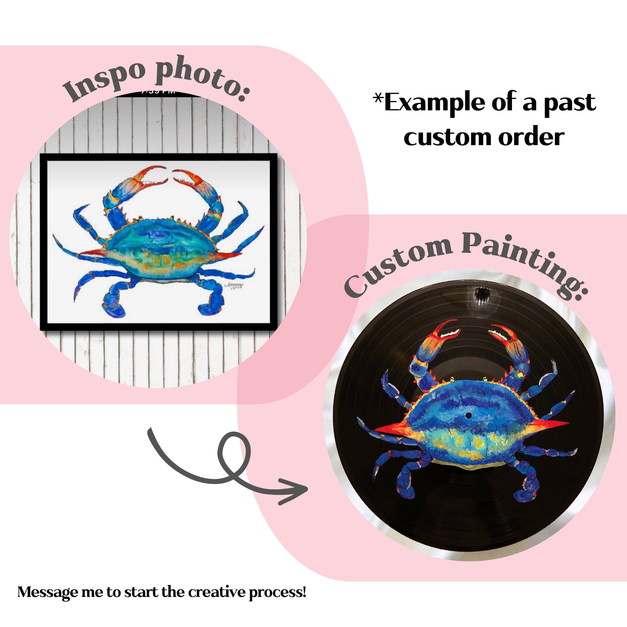 12 Inch Custom Painted Vinyl Record Design of Your Choosing - Etsy