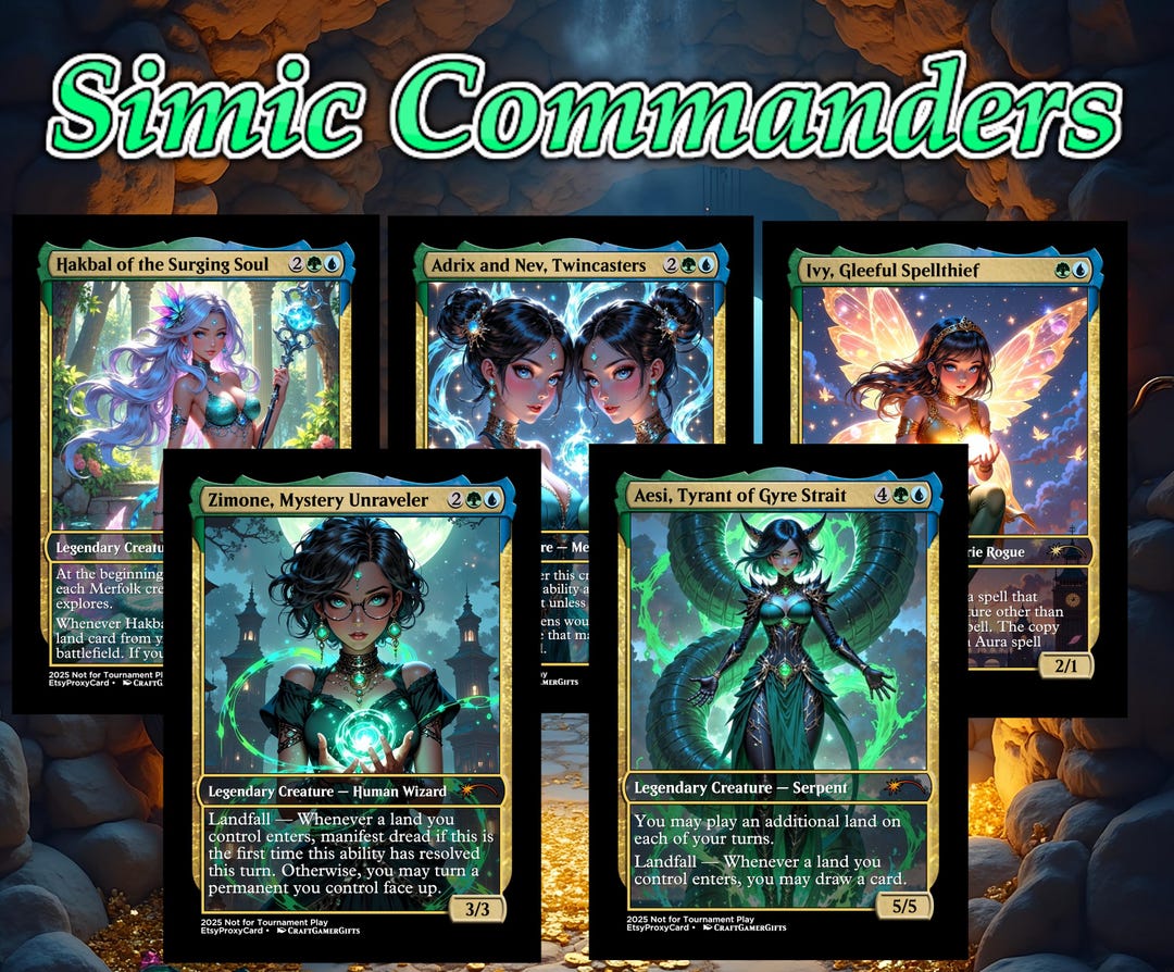 Simic Commanders 5 Card Bundle - Commander EDH Simic Pack - Etsy