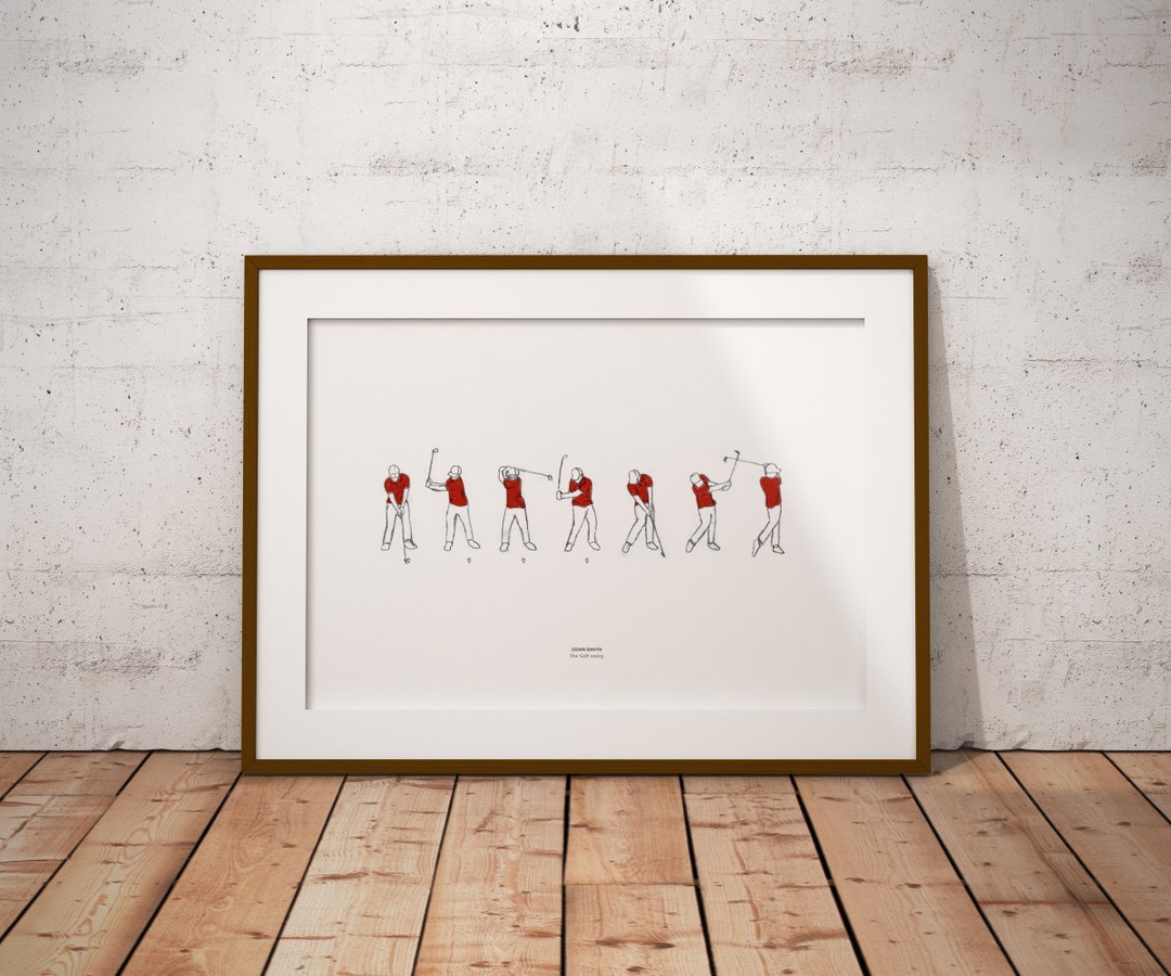 Custom Golf Swing Art Print | Personalized Golfer Gift | Unique Golf ...