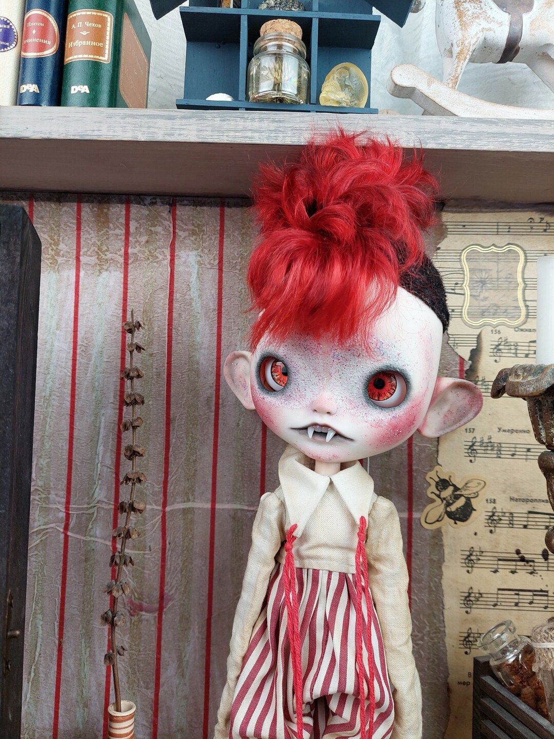 Custom Blythe Boy OOAK Vampire Teeth Sculpting Modeling Face - Etsy