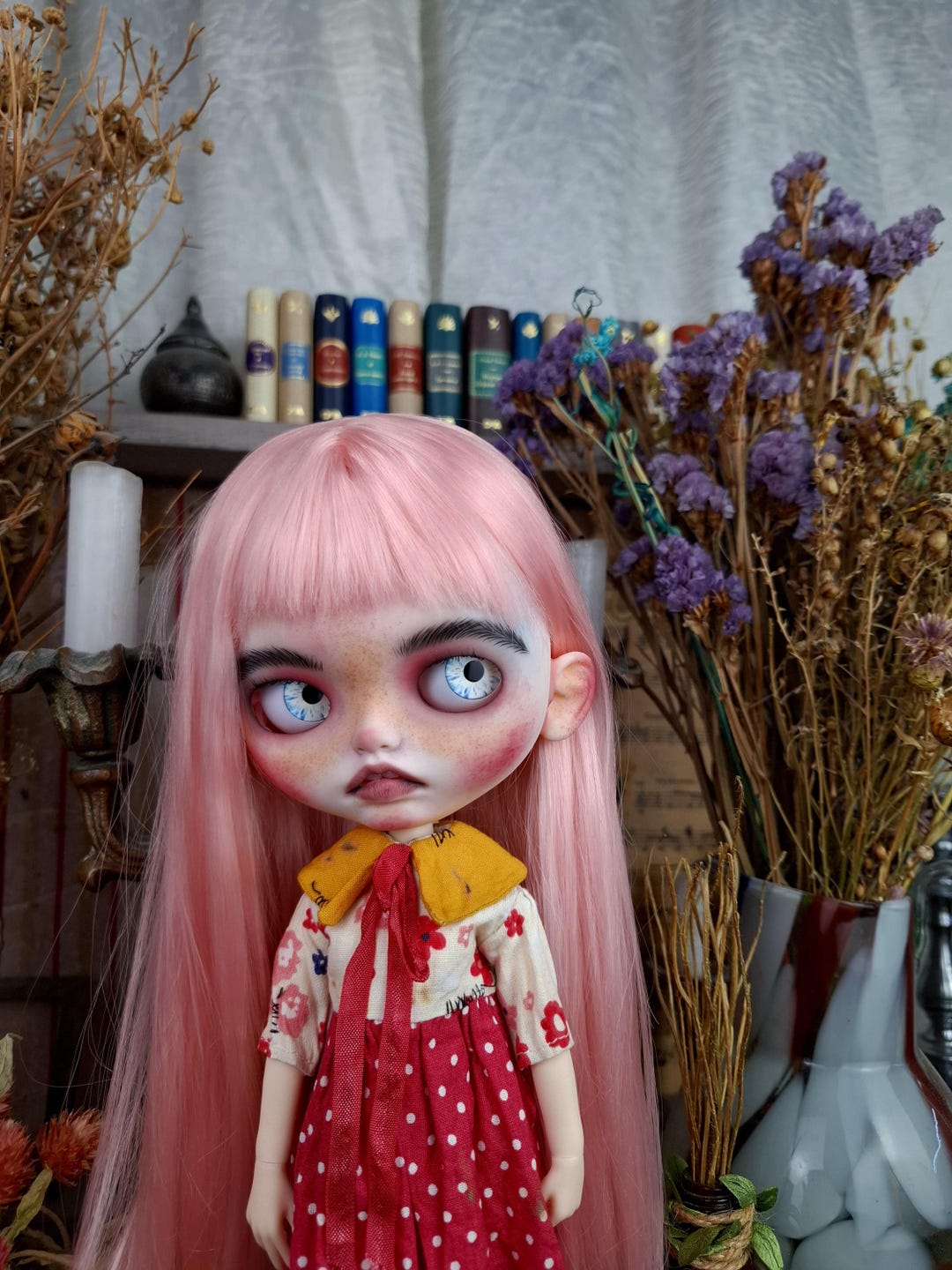 Blythe Custom OOAK Open Mouth With Teeth Sculpting Modeling Face New ...