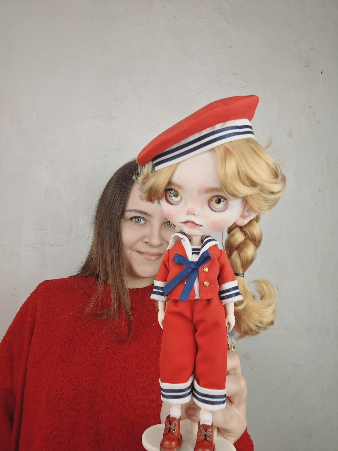 Custom Blythe Sailor Sea OOAK Obitsu 22 Body Sculpting Modeling Face ...