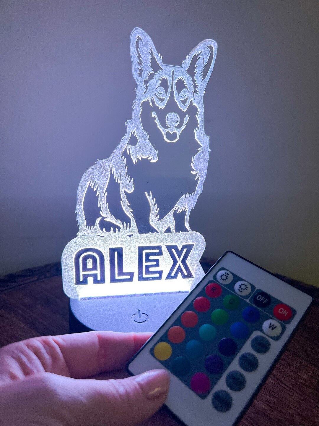 Personalized Corgi 3D Lamp 3D Doggie Night Light LED Home - Etsy